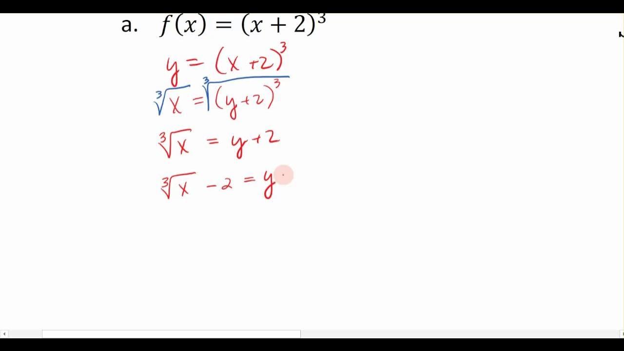 2.7c Find inverse equation - YouTube