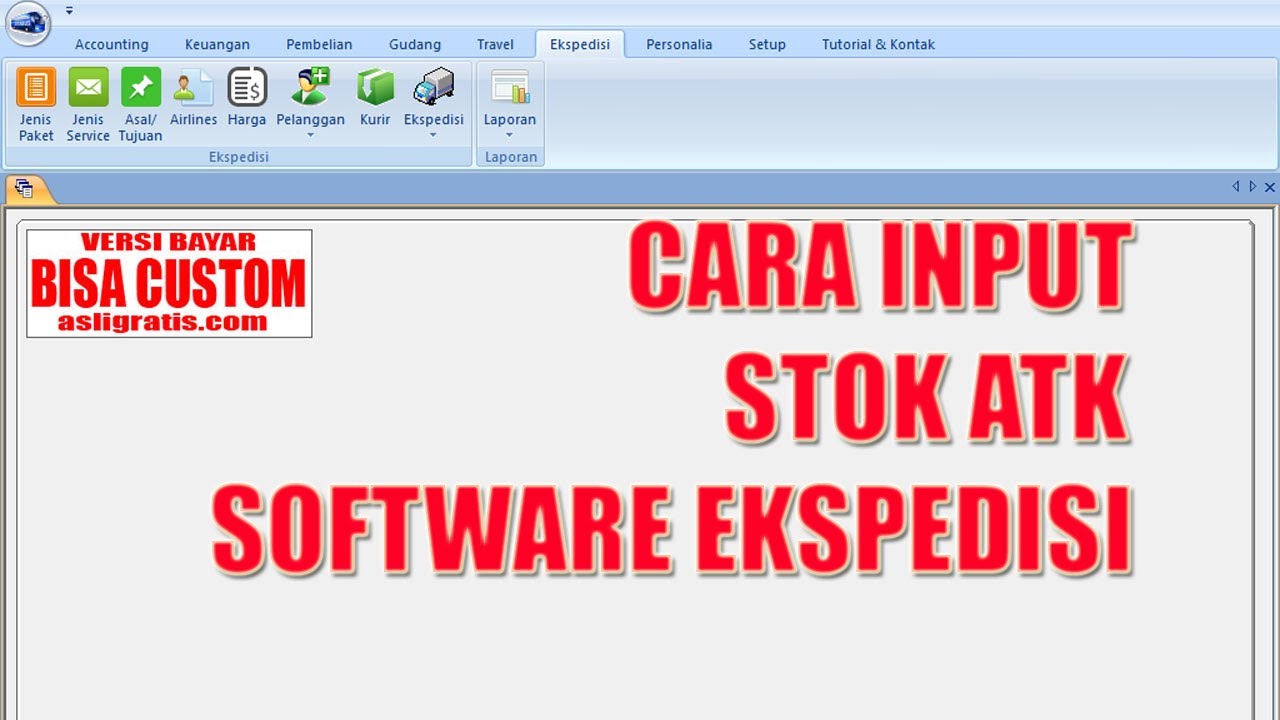 CARA INPUT STOK ATK SOFTWARE EKSPEDISI - YouTube