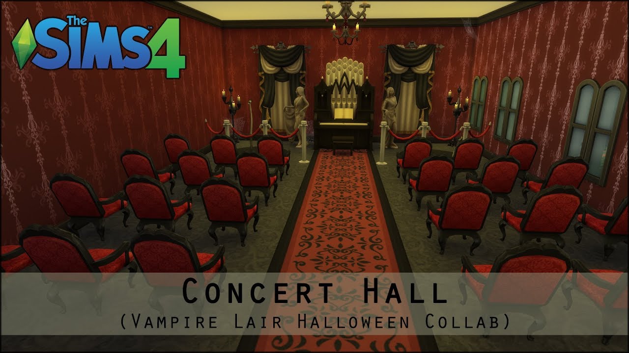 The Sims 4 Room Building - Concert Hall (Vampire Lair Halloween Collab ...