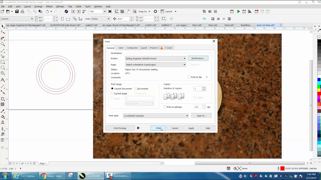 Corel Draw Tips & Tricks Color Mapping Vector Cutting Epilog Fusion ...