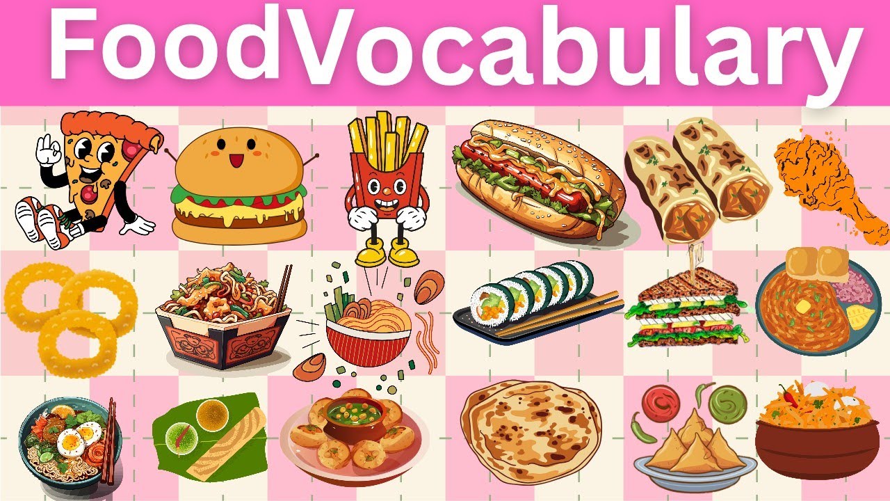 Food Vocabulary for kids, Foods name, Basic Food vocabulary, 50 Food ...