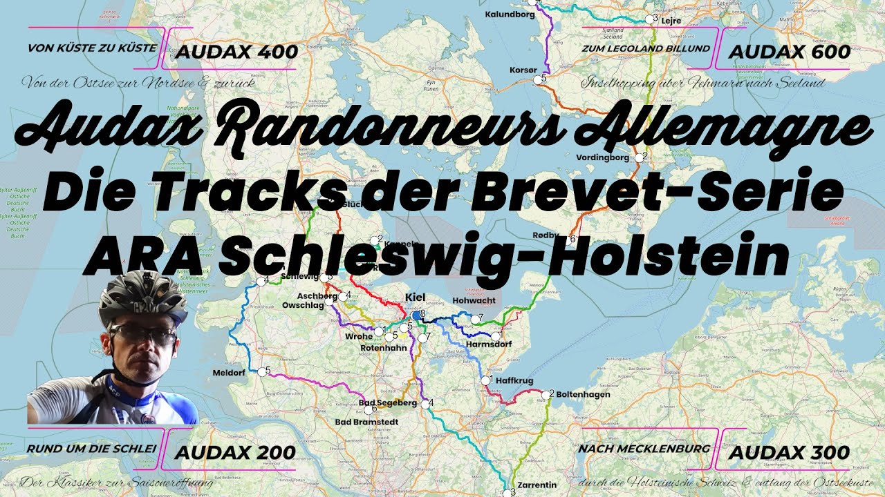Die Tracks der Brevet Serie Audax Super Randonneur ARA Schleswig ...