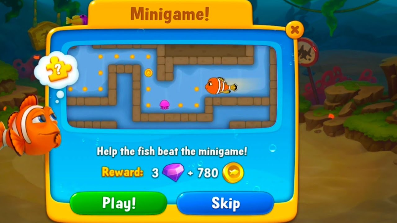 Mini game Fishdom ads, help the fish beat the mini game -21 - YouTube