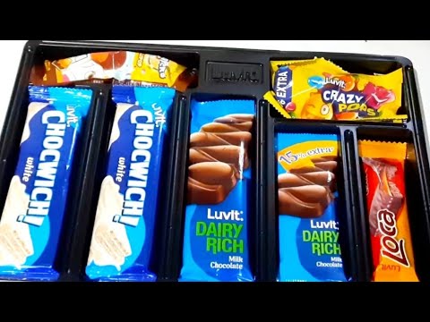 Lot's of chocolates and candies opening ASMR/ Luvit chocwich Loca and crazy pops/satisfying ASMR