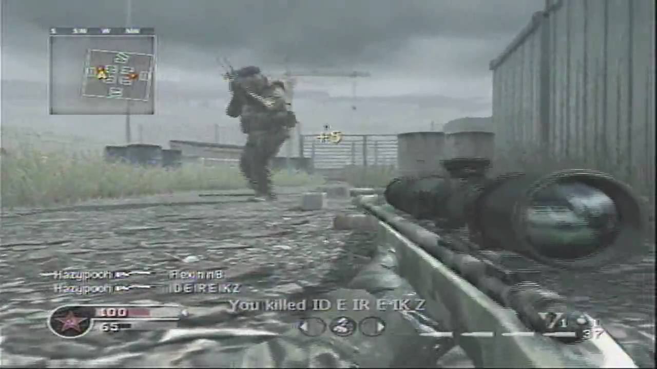 Playing quickscopes on Cod4 - YouTube
