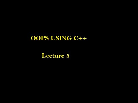 OOPs using C++, Operators Part - I - YouTube