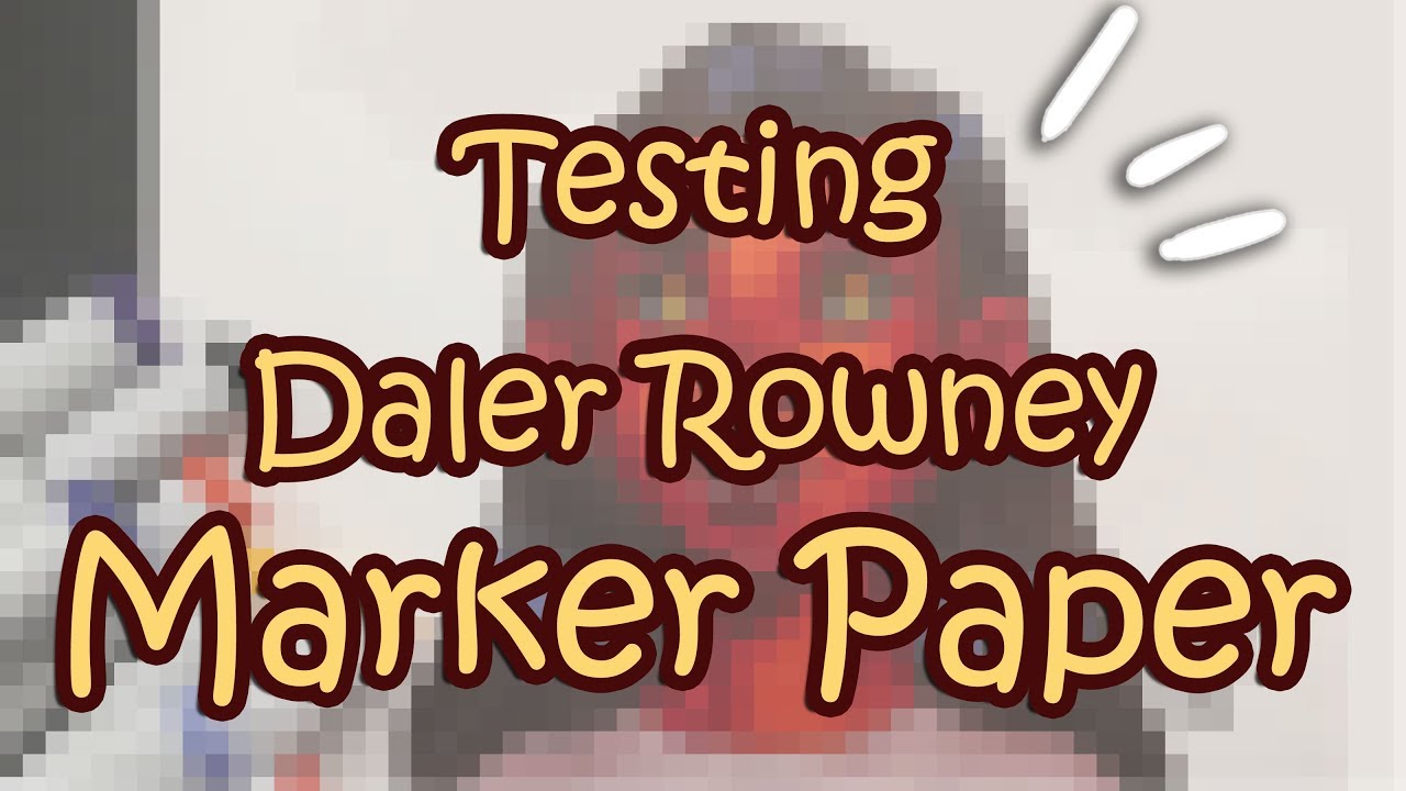 Testing $1.50 Daler Rowney Marker Paper - YouTube