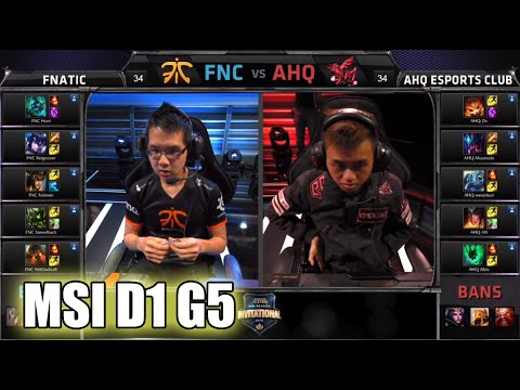 Fnatic vs ahq e-Sports Club | MSI Group Stage Day 1 Mid Season Invitational 2015 | FNC vs AHQ ...