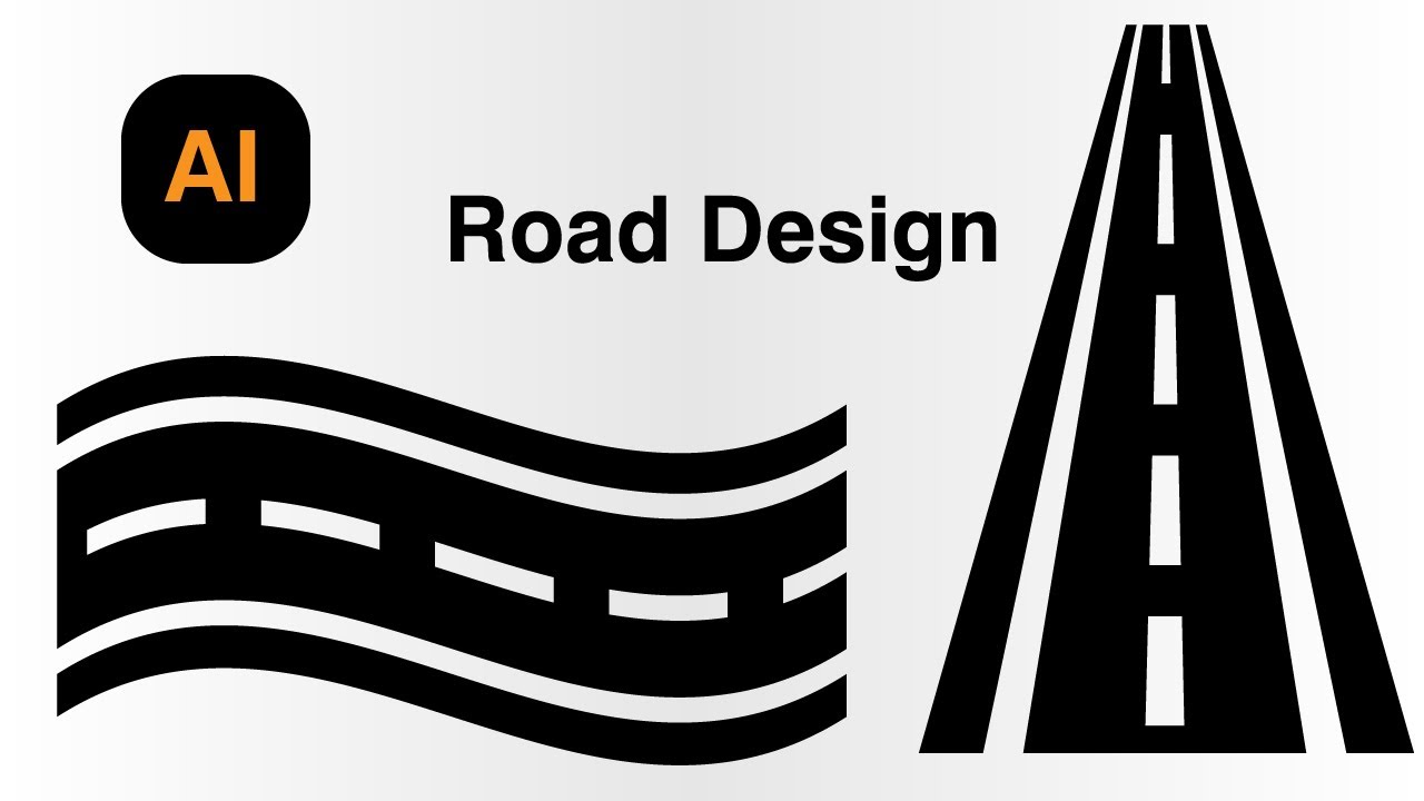 Road Design flag effect Illustrator Tutorial || Graphic school - YouTube