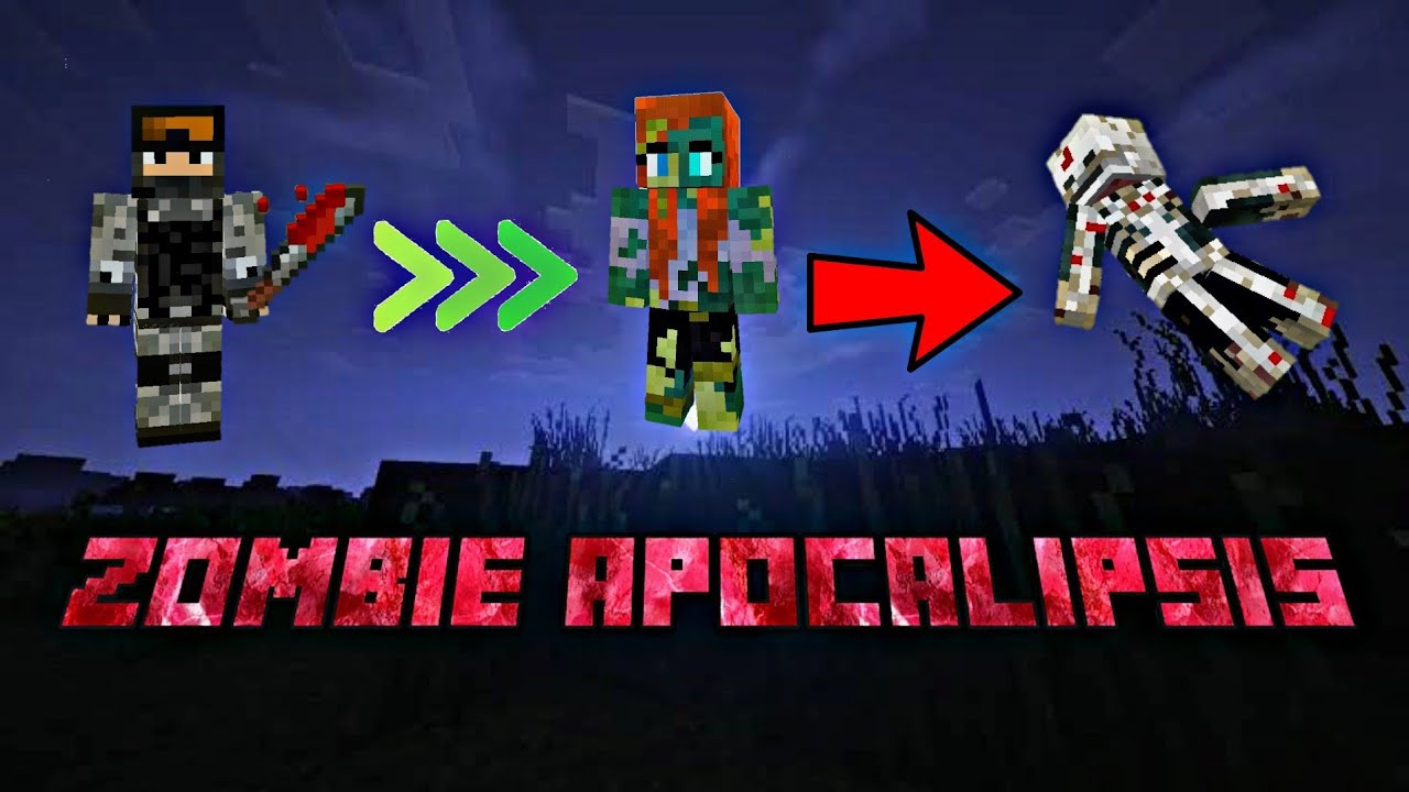 ZOMBIE APOCALIPSIS MOD PARA MINECRAFT PE Y BEDROCK 1.17+ - YouTube