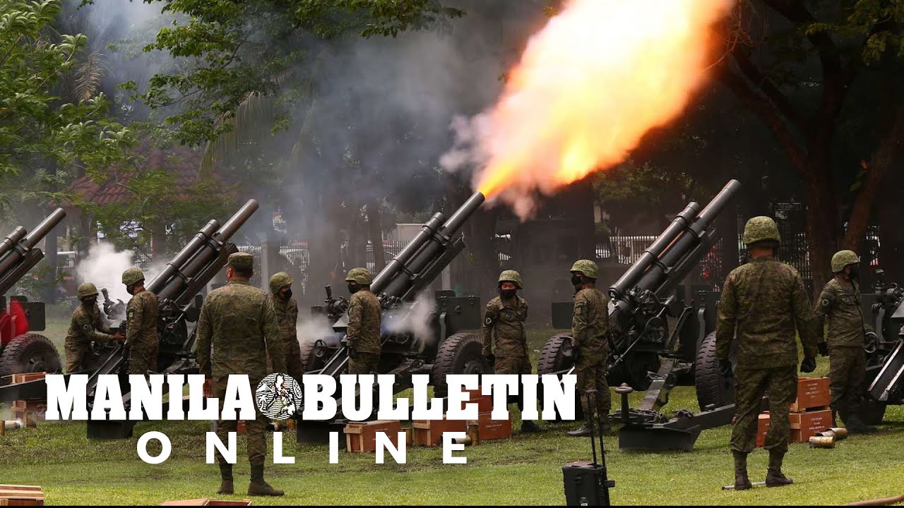 Philippine Army rehearses gun salute for the inauguration of President ...