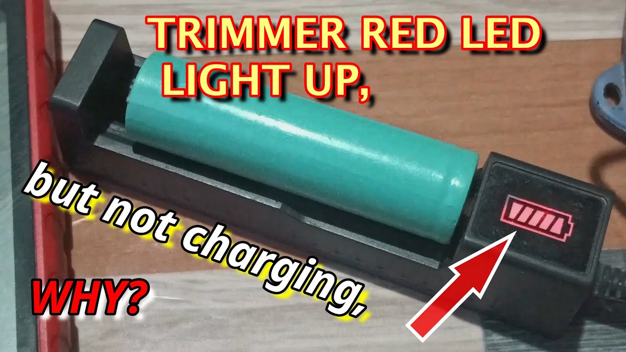 Why does that trimmer charger red led light up, but not charging! - YouTube
