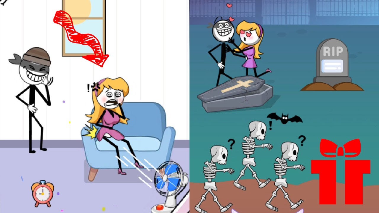 Stick Robber Stealing Games VS Thief Stickman Puzzle - YouTube