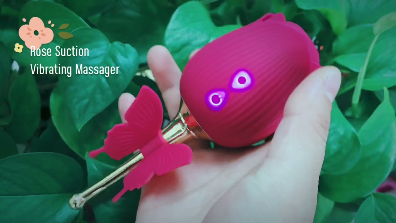 Rose Suction Vibrating Massager - YouTube