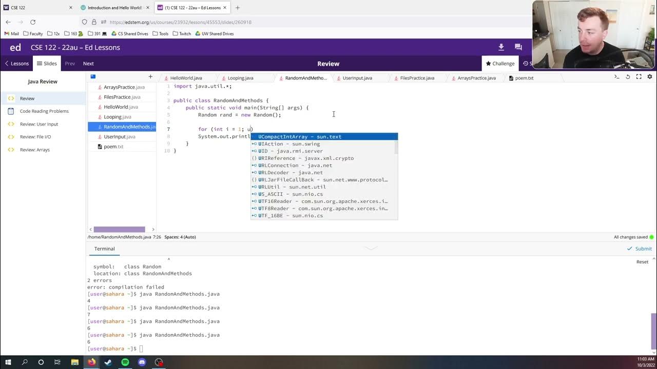 Cse 122 Java Review Youtube