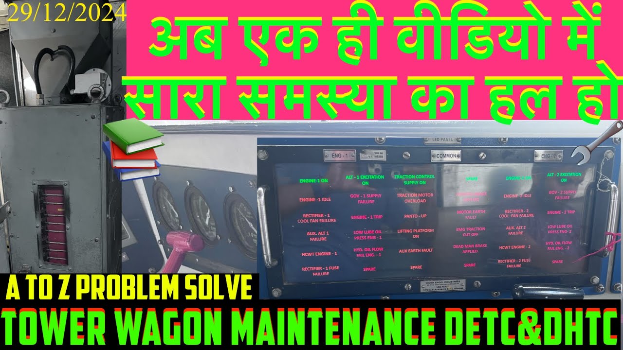 Tower wagon Motor earth fault & Aux Earth Fault maintenance work live 8 ...