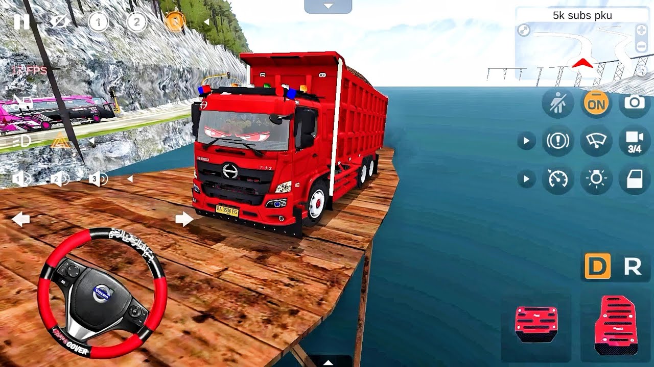 Game Mobil Truk Hino Dump Perjalanan Melewati Jembatan Kayu Terpanjang ...