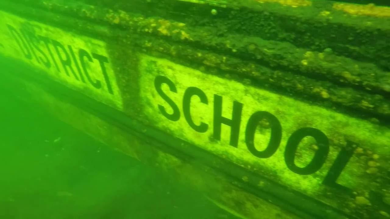 Scuba Dive | Sunken School Bus & Helicopter | Lake Conway, FL - YouTube