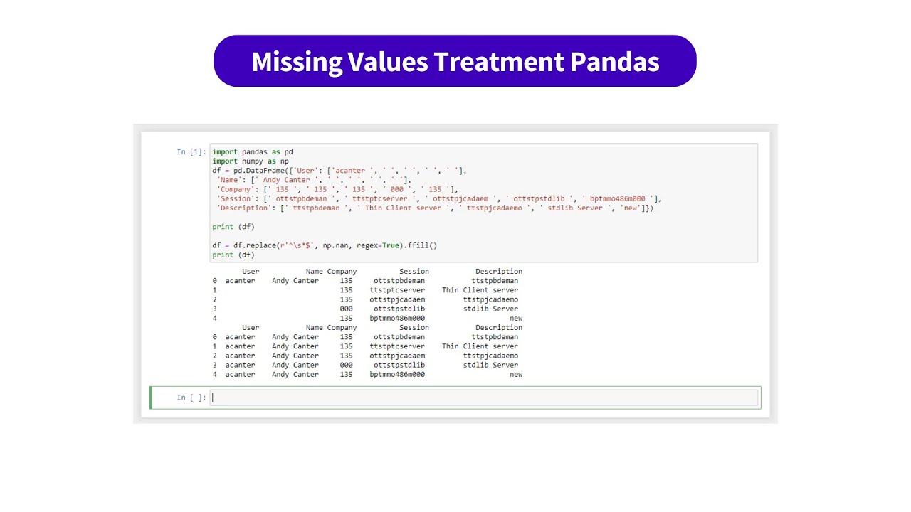 Missing Values Treatment Pandas Kandi Use Case Youtube