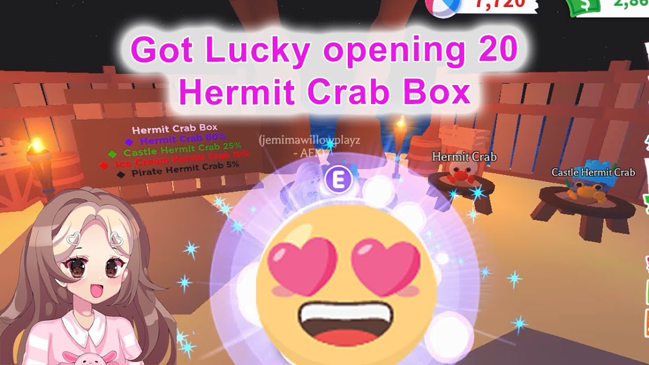 I Got Lucky opening 20 Hermit Crab Box in Adopt Me (roblox) - YouTube