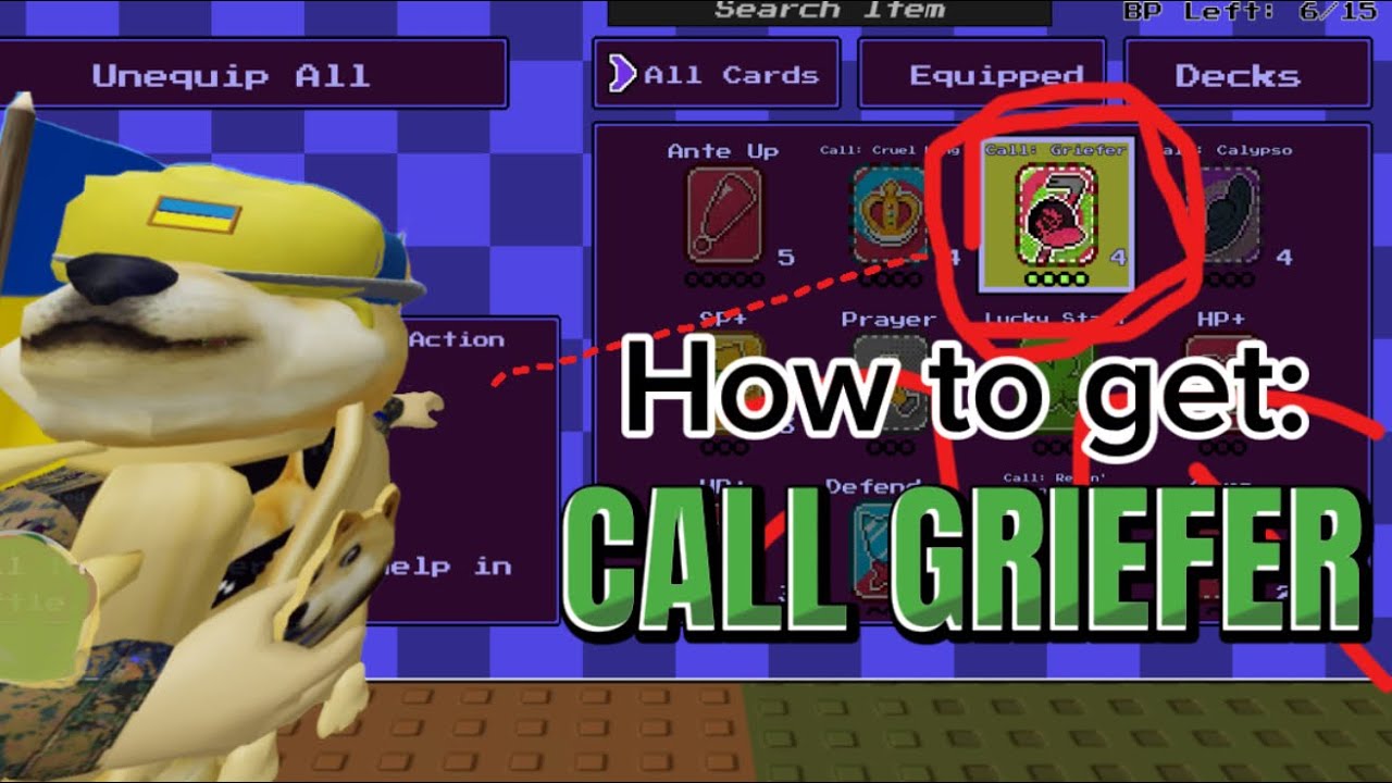 How to get the Call Griefer card in Block Tales - YouTube