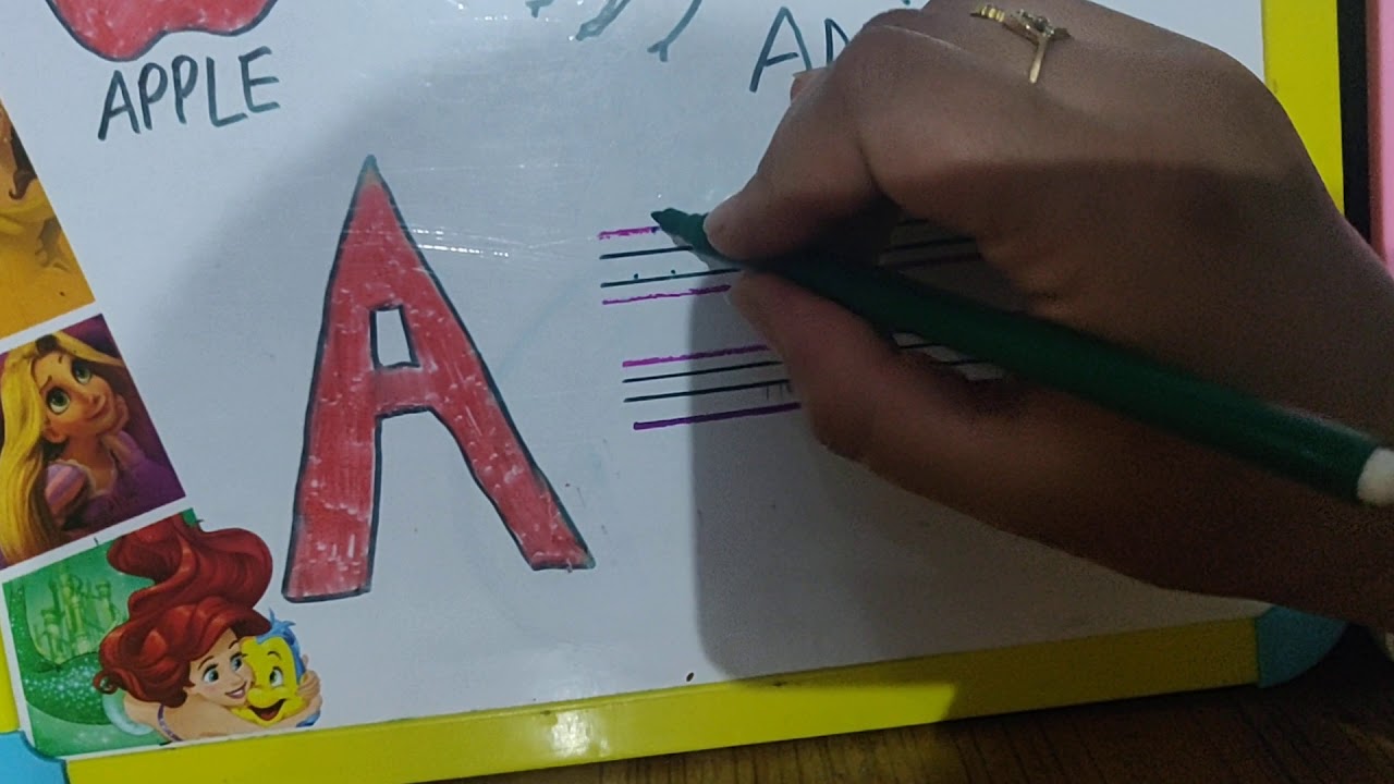 Letter A in new trick way with Alphabet song - YouTube