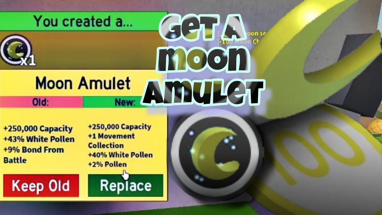 how to get a moon amulet - bee swarm simulator - the easy way 100 ...