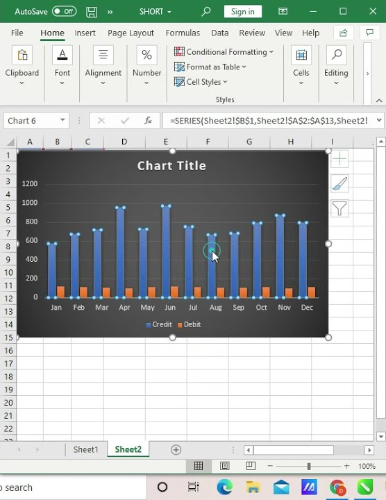 How to create Chart in Excel # short - YouTube