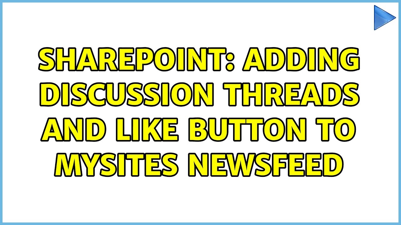 Sharepoint: Adding discussion threads and like button to MySites ...