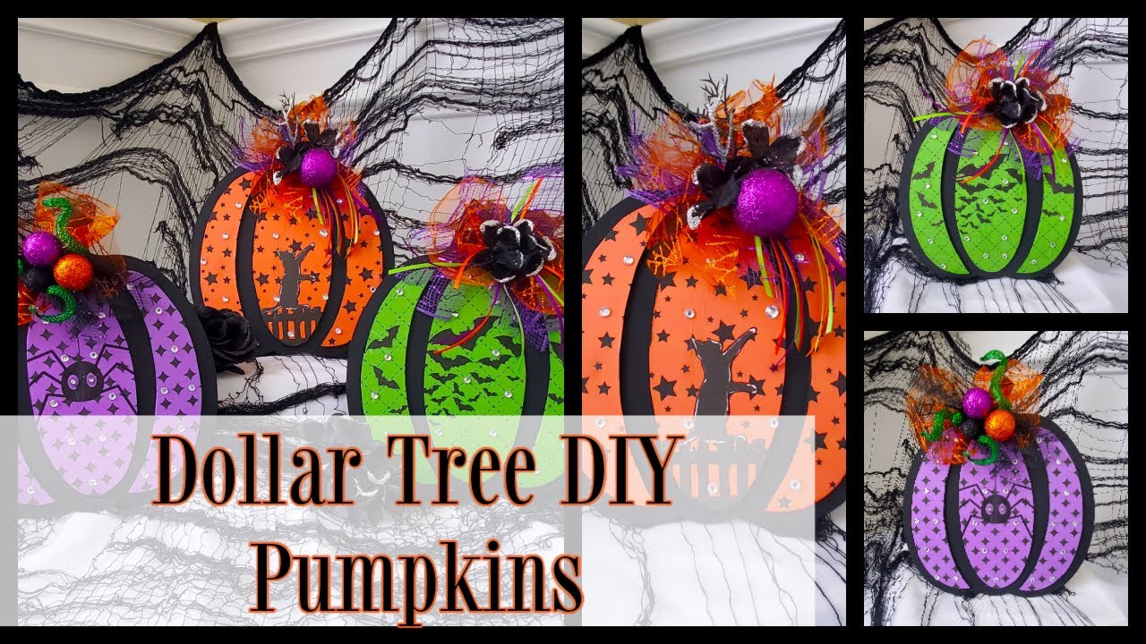 DOLLAR TREE DIY CUTE HALLOWEEN PUMPKINS - SUPER EASY DOLLAR TREE DIY ...