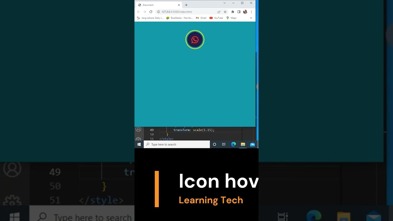 Icon Hover Effects Using Html Css Youtube