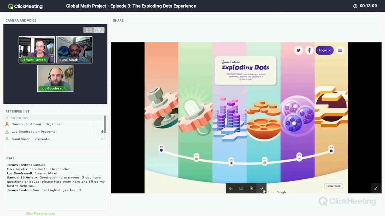 GMP Webinar 3 - The Exploding Dots Experience - YouTube