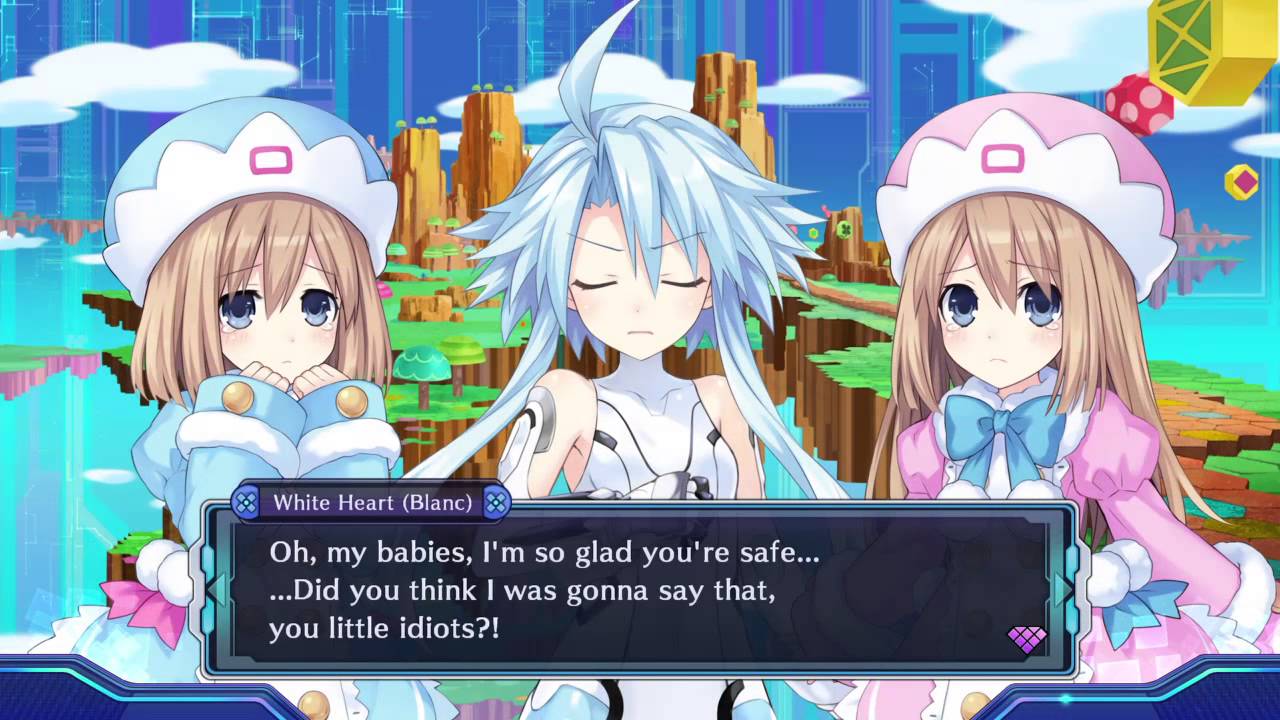 Megadimension Neptunia VII Rom and Ram reunite with their Onechan - YouTube