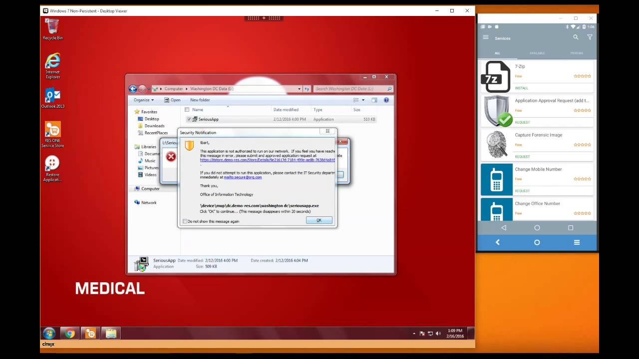 RES One Service Store FR2 and Application Whitelisting - YouTube