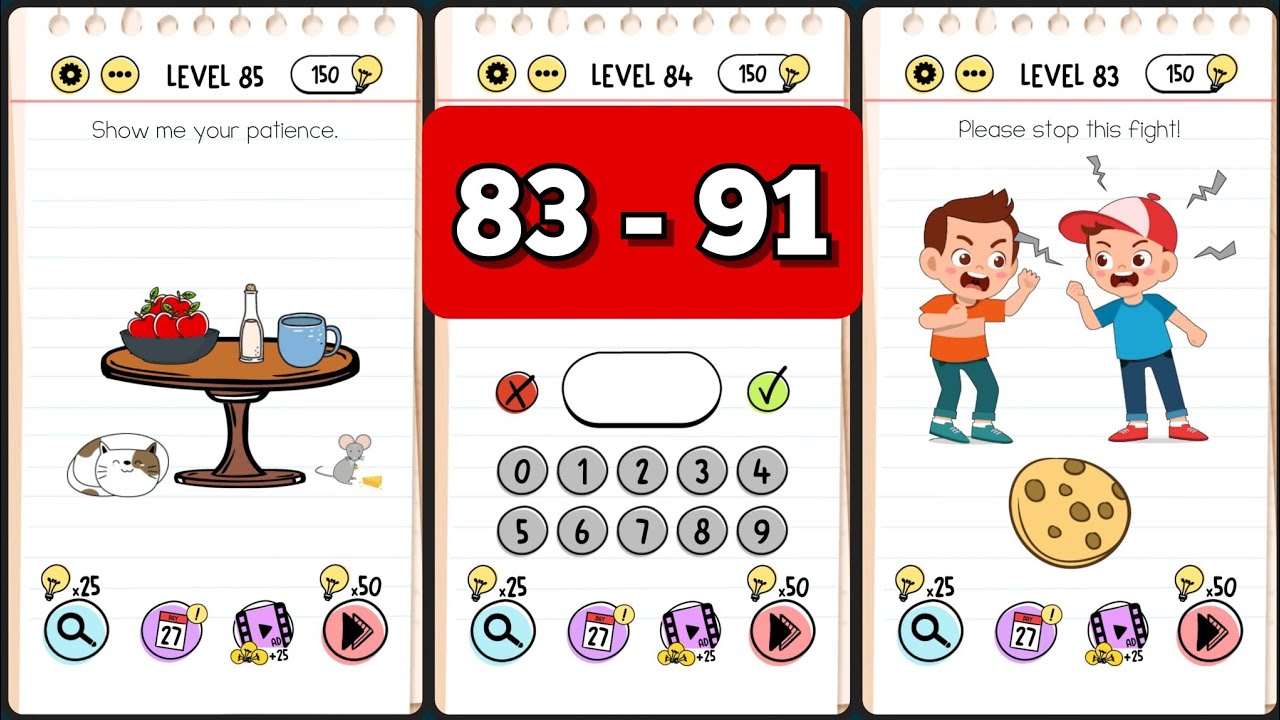 brain test level 83 84 85 86 87 88 89 90 91| brain test level 83 - 91 ...