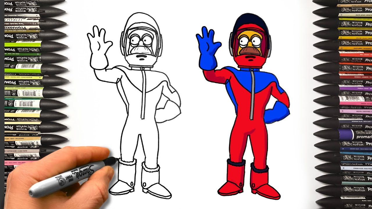 Draw Ned Flanders Ski Suit Fortnite x The Simpsons - YouTube