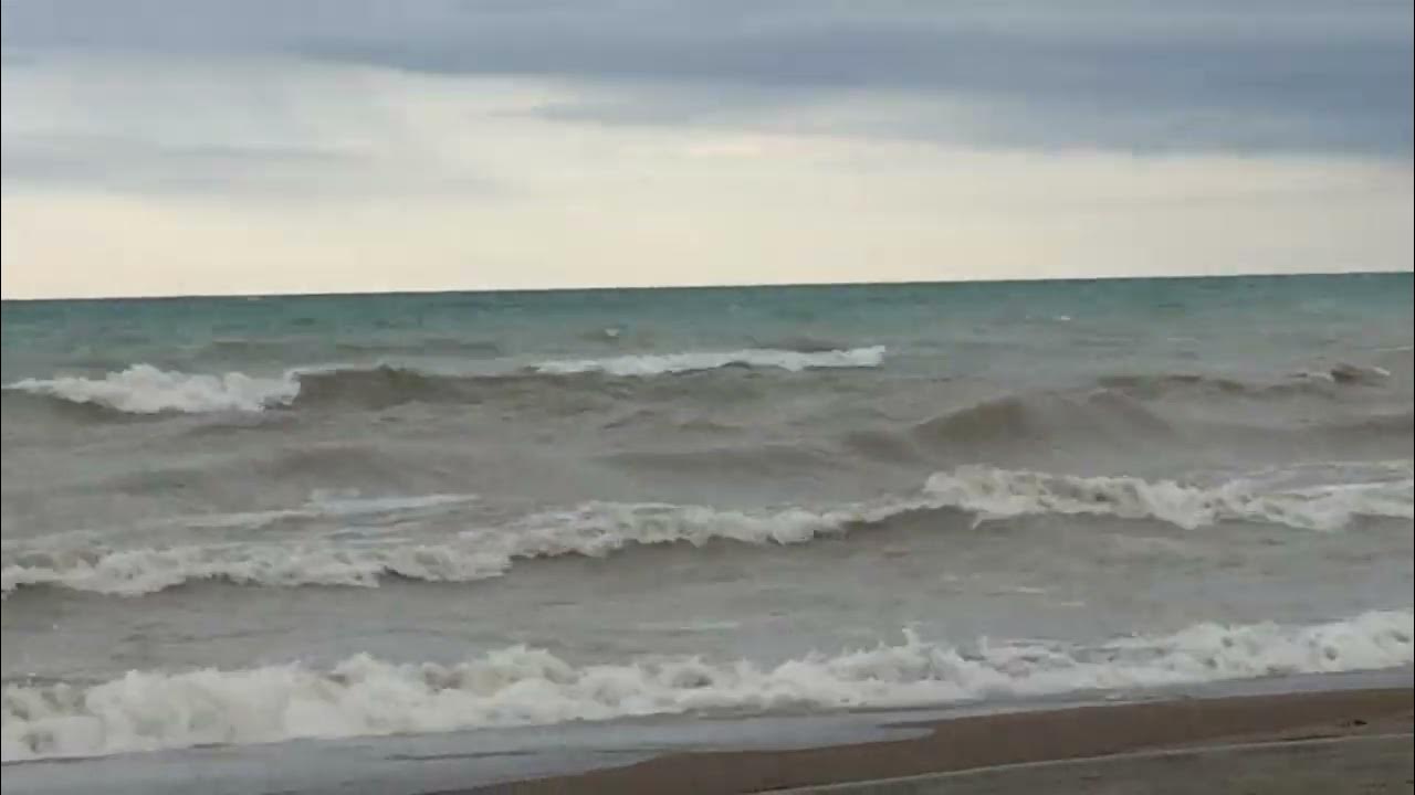 Crazy big waves at Grand Bend, Ontario!! - YouTube