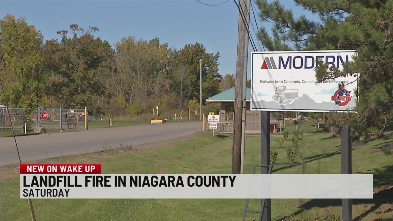 Crews fight overnight landfill fire in Niagara County for nearly 11 ...