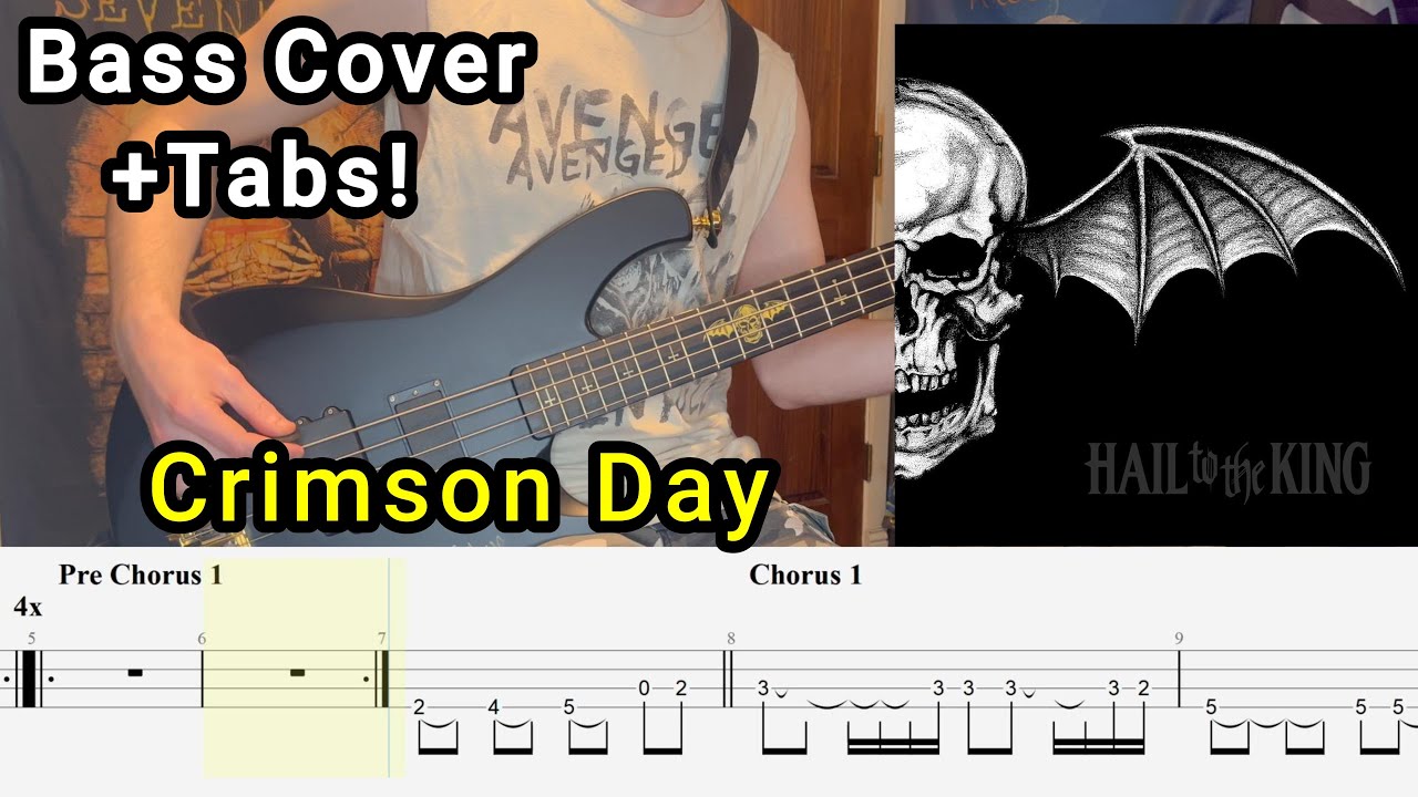 Crimson Day - Avenged Sevenfold - Bass Cover (OLD VERSION) - YouTube