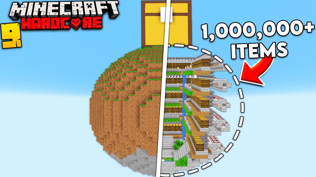 I Built A GIANT Storage Room In A Planet In Minecraft Hardcore! - YouTube
