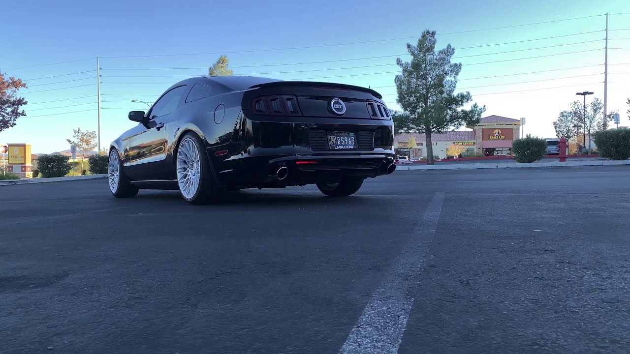 2014 mustang GT SVE offroad X pipe w/ roush axlebacks - YouTube