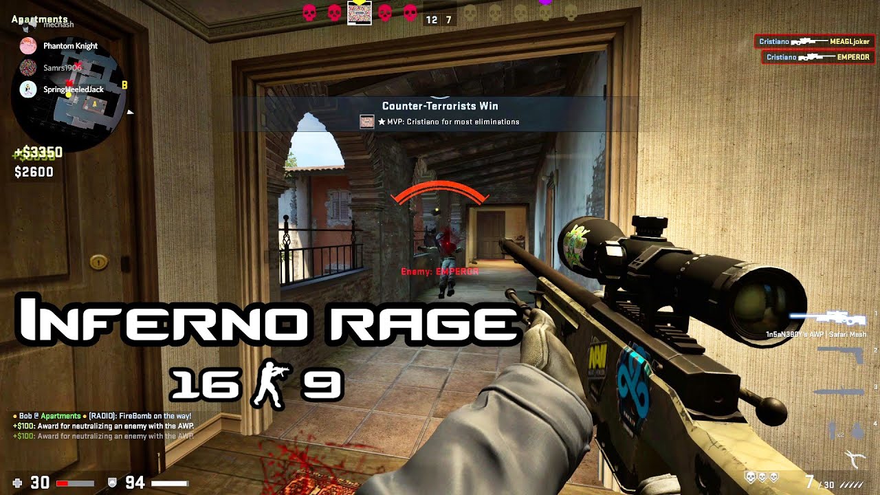 CS:GO | Rushing in INFERNO with my epic squad 🔥🔥🔥| 16-9 - YouTube