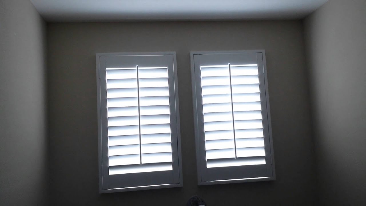 PolyCore shutters Menifee split tilt - YouTube