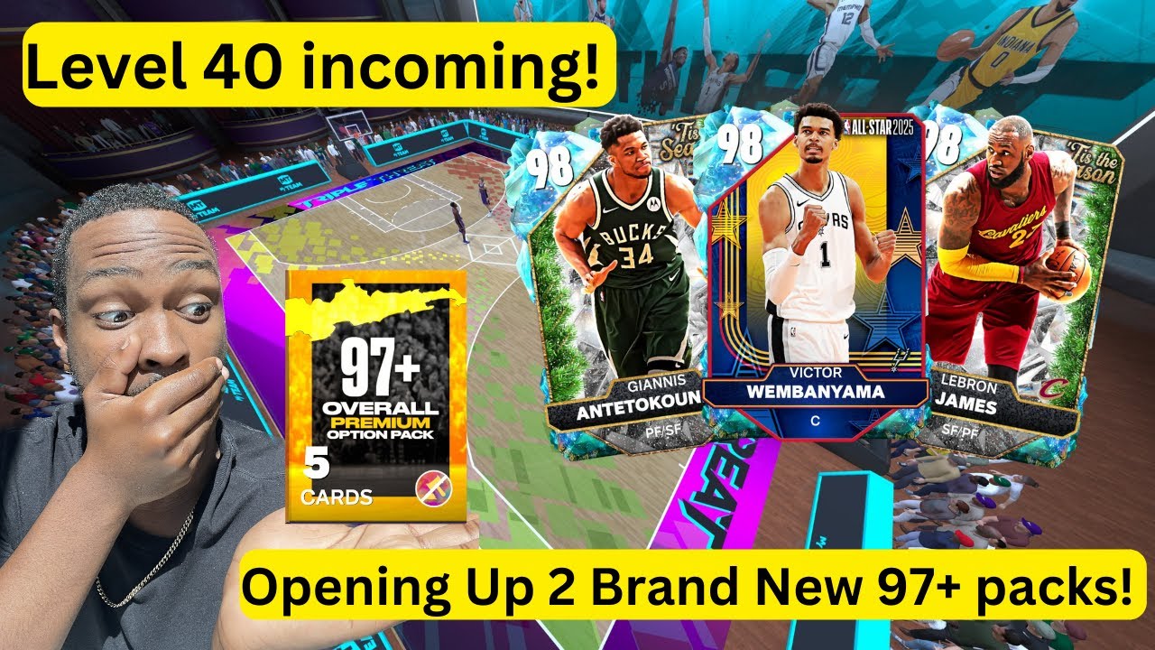 Opening 2 New 97+ Packs on NBA 2K25 Myteam & Reaching level 40! - YouTube
