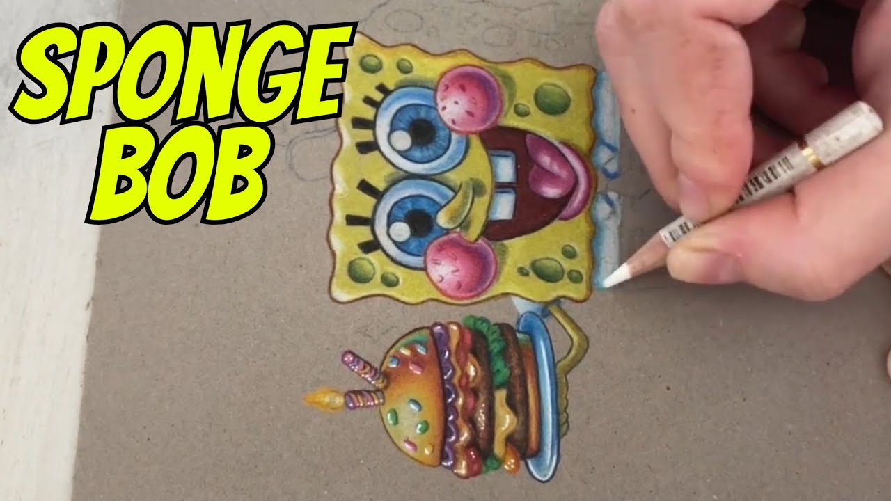 Realistic SpongeBob Drawing | Colored Pencil Art - YouTube
