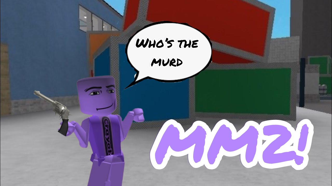 Mm2 with purple crayon💜! (Funny) - YouTube