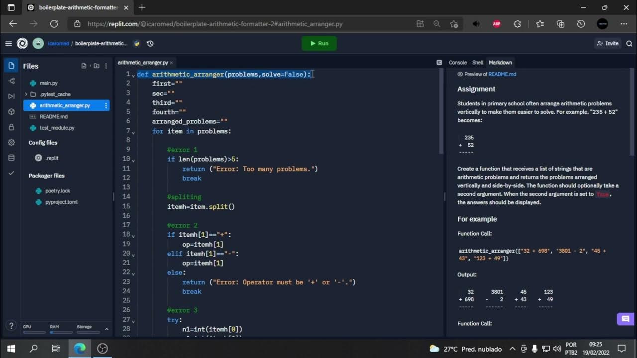 Arithmetic Formatter: FreeCodeCamp #1 - YouTube