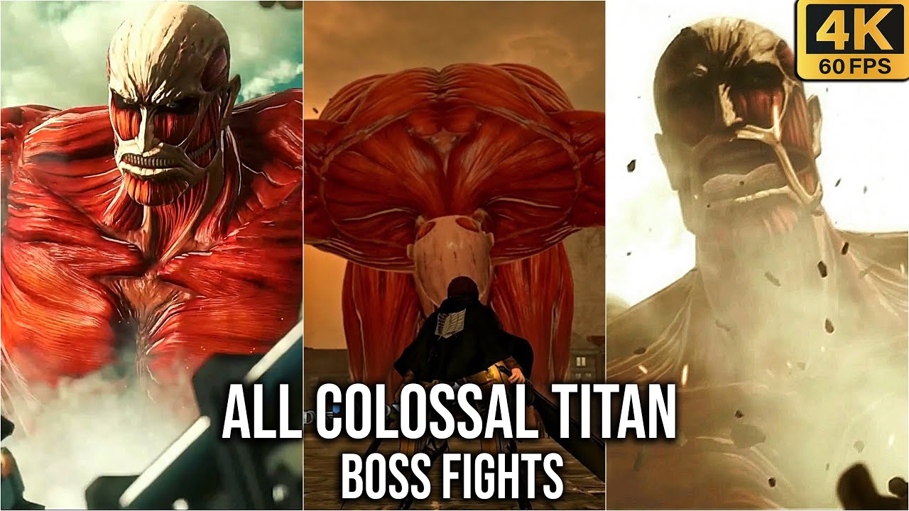 Attack On Titan 2 - All Colossal Titan Boss Fights & Encounters ...