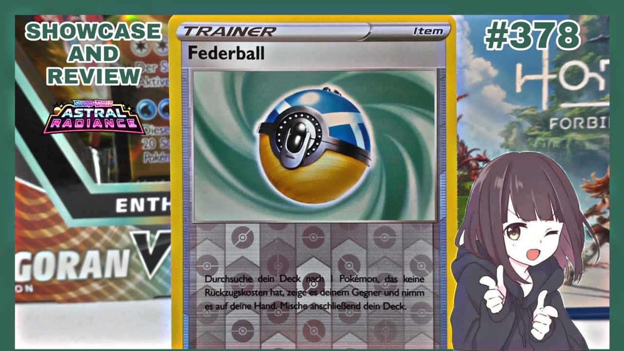 #POKEMON TCG Showcase and Review of FEATHER BALL Reverse Holo ASTRAL ...