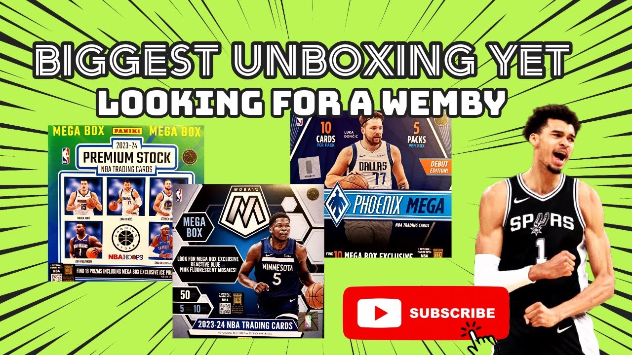 💎BEST NBA MEGA BOX!!! Pt. 3. Hunt for WEMBY continues! BIGGEST UNBOXING ...
